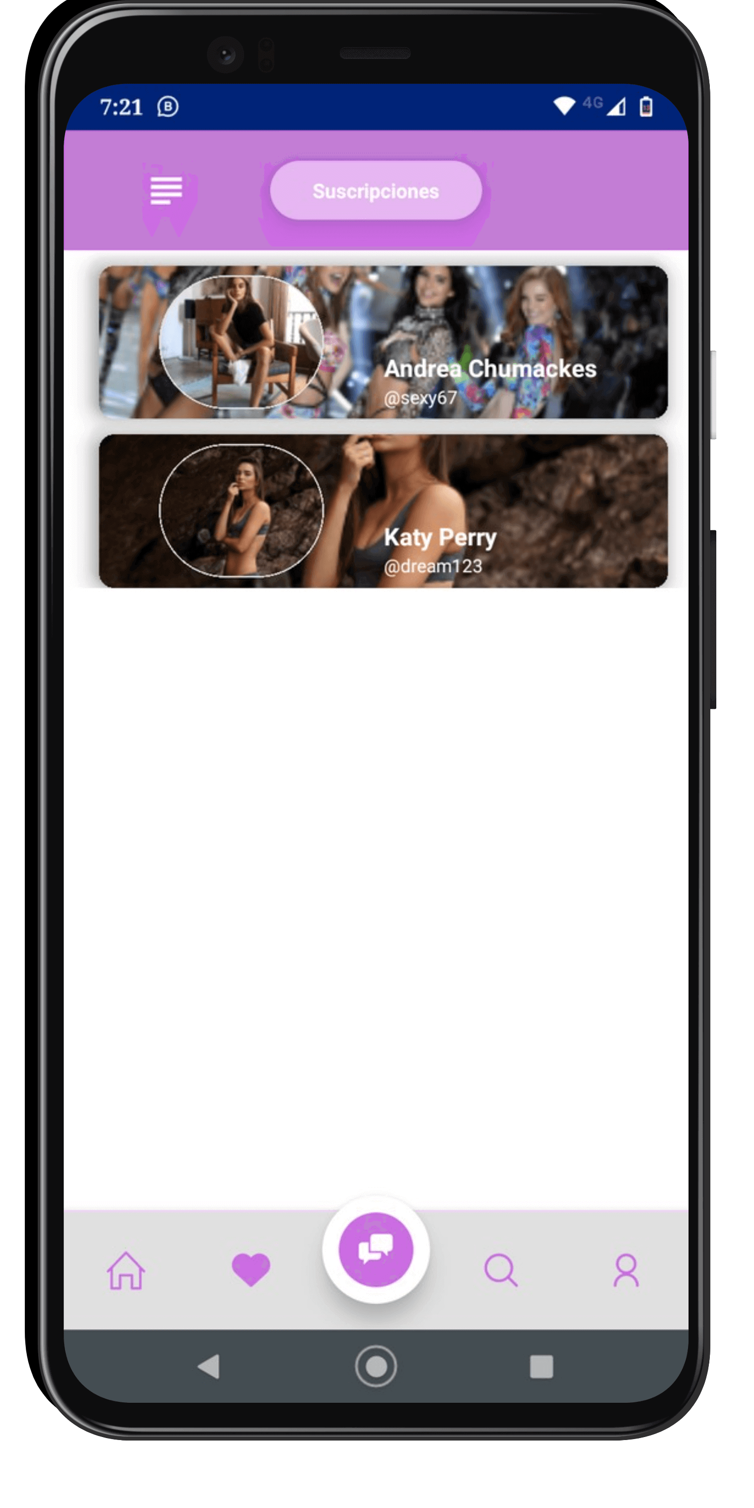 Secret Fans | First version - Apphive App Template Nocode Marketplace