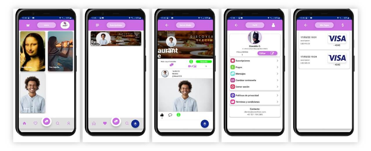 Secret Fans | First version - Apphive App Template Nocode Marketplace